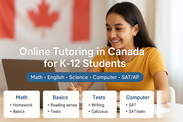 Online Tutoring Canada | Math, English & Science CA$18/hr